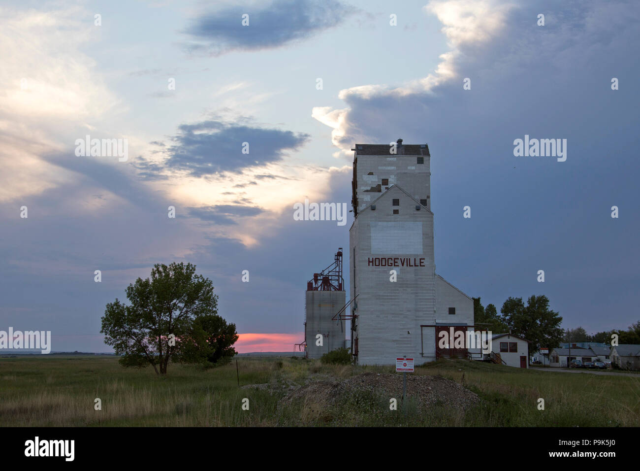 Prairie Storm Clouds in Saskatchewan Canada Grain Elevator Stock Photo ...