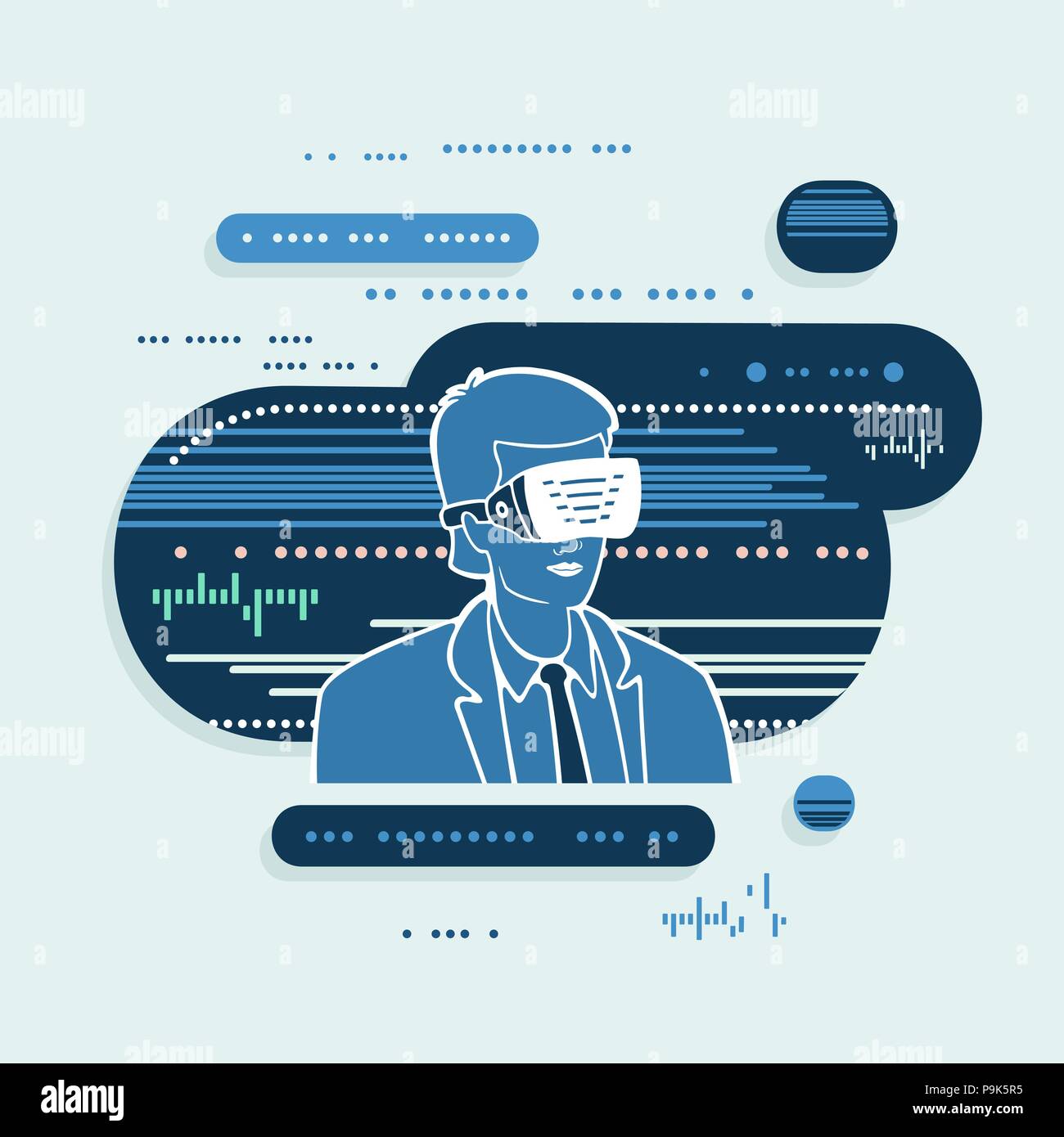 Vector Illustration Symbol Virtual Reality Stock Vector Image & Art - Alamy