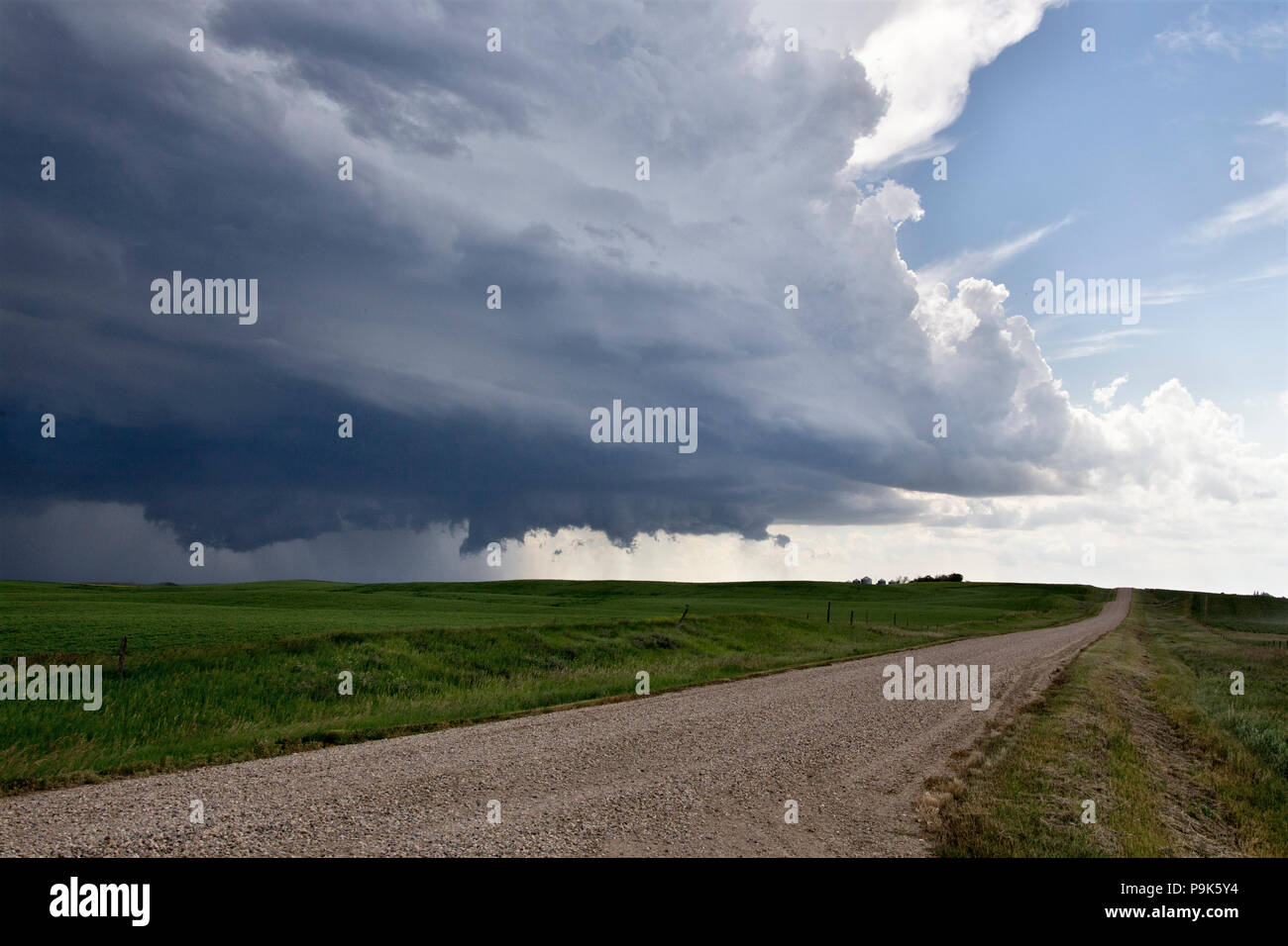 Prairie Storm Clouds in Saskatchewan Canada rural setting Stock Photo ...