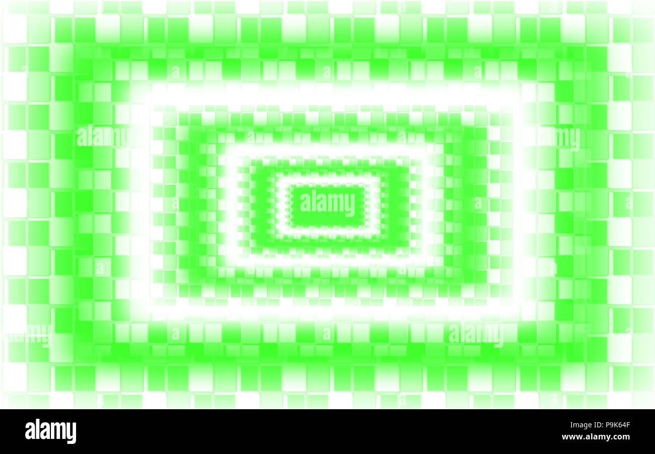 Abstract Green Tile Grid Background - Digital Illustration Mosaic ...