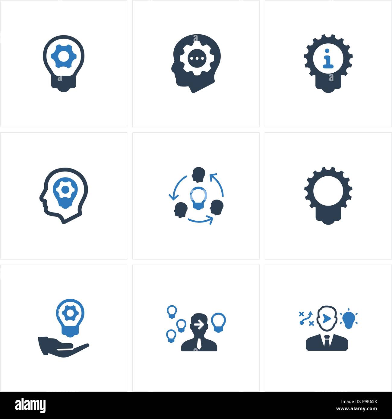 Beautiful, Meticulously Designed Idea Development Icons - Blue Version ...