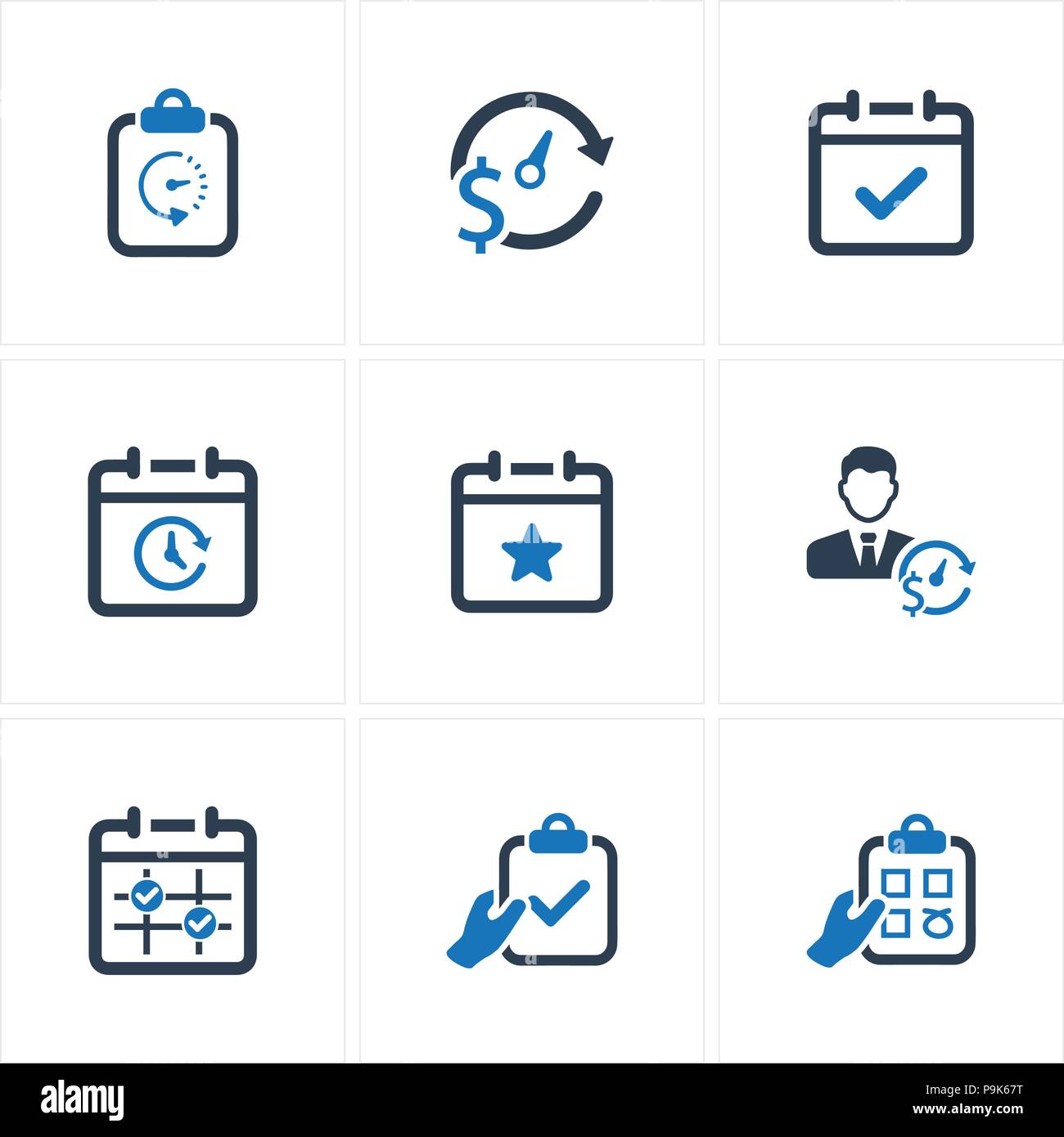 Beautiful, Meticulously Designed Event Schedule Icons - Blue Version ...