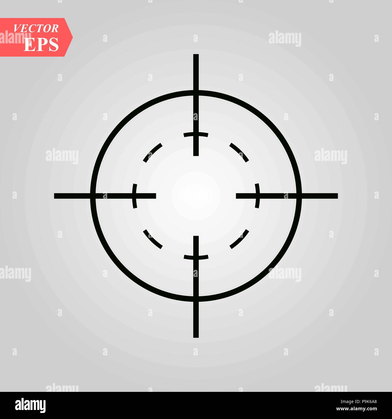 Target icon in trendy flat style isolated on white background. Symbol ...