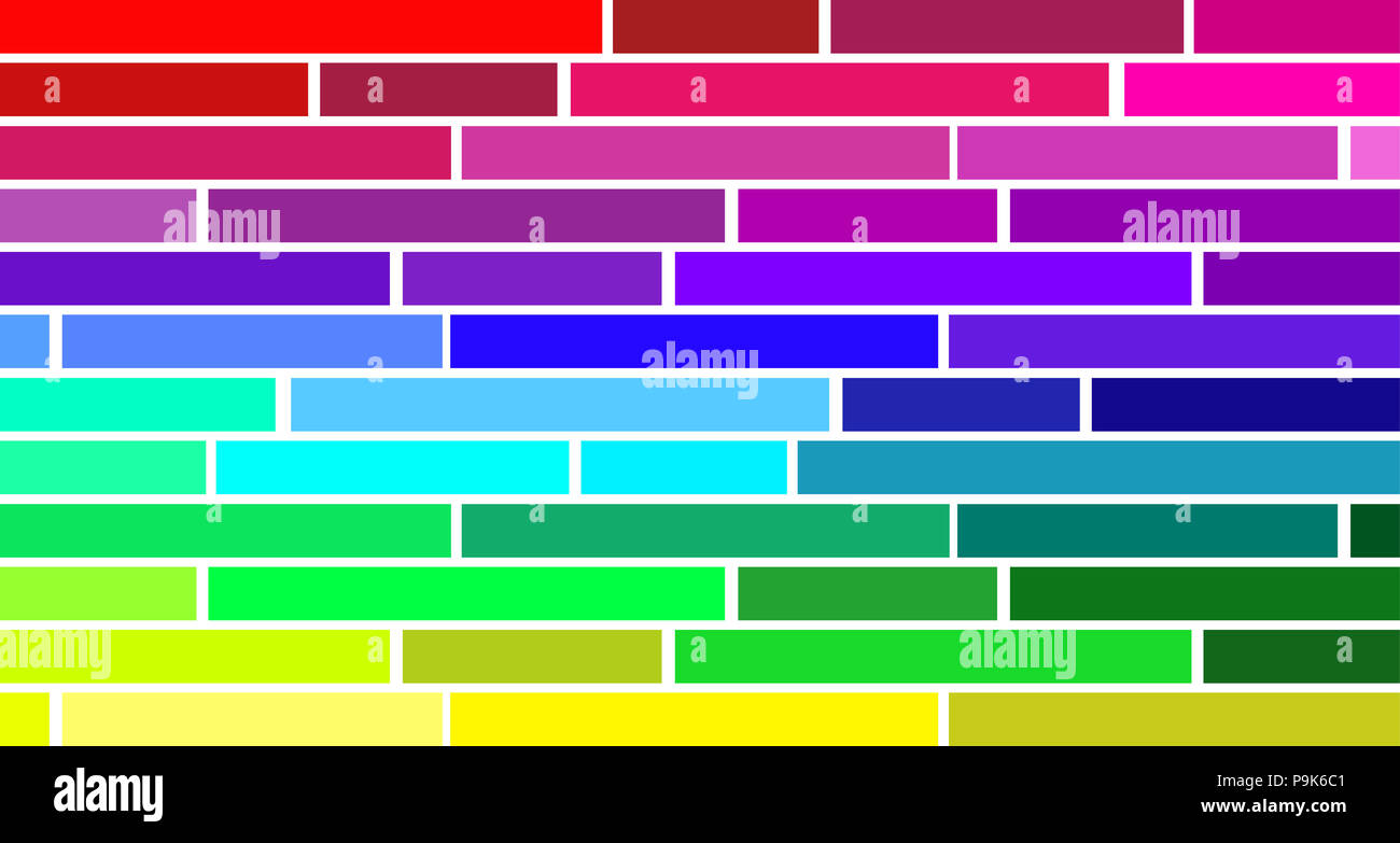Wall of Rainbow Colored Bars - Background, Abstract Colorful Digital ...