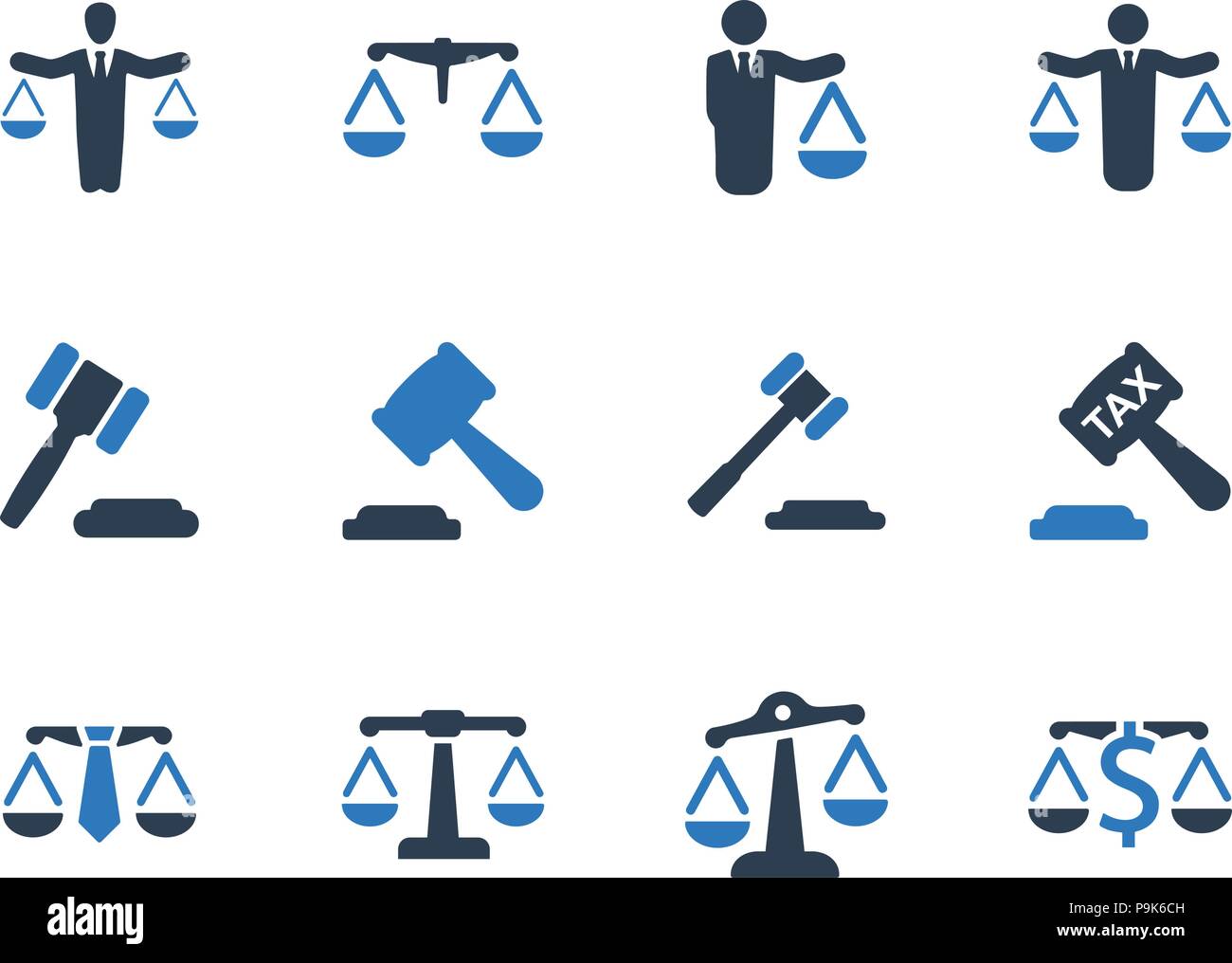 Beautiful, Meticulously Designed Business Law Icons - Blue Version ...