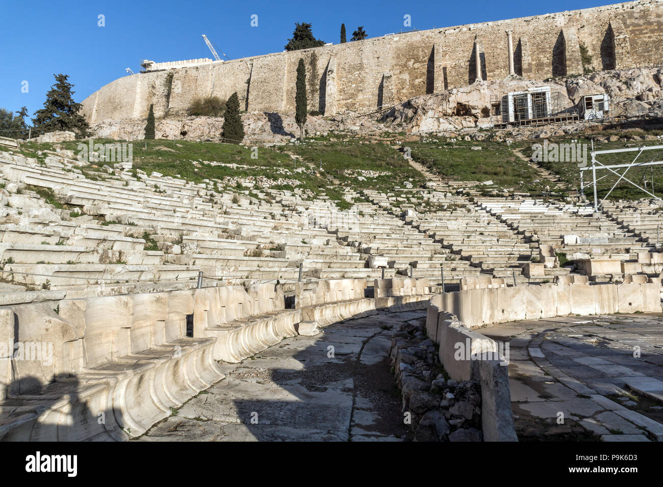 Ruins of the Theatre of Dionysus in Acropolis of Athens, Attica, Greece ...