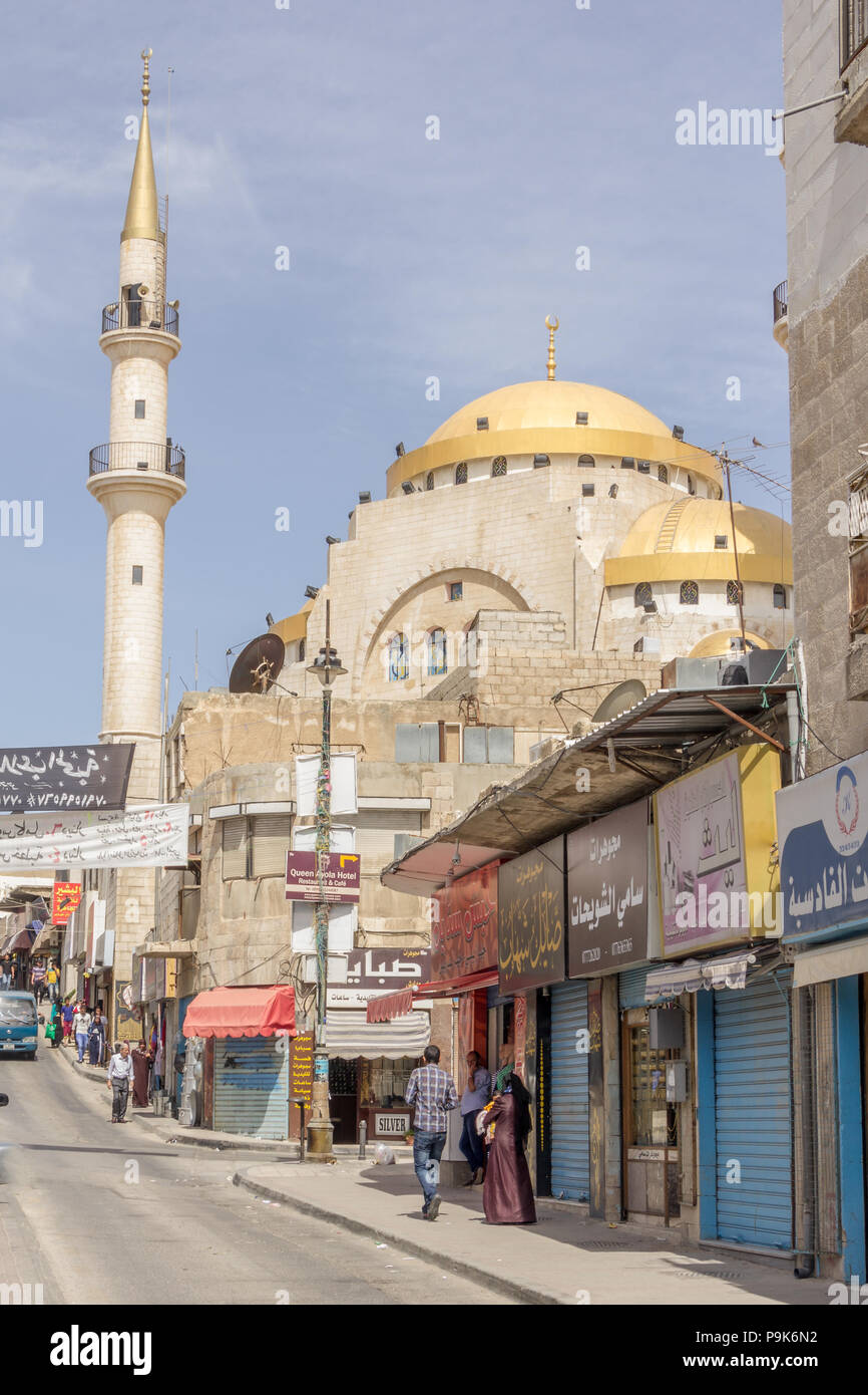 Madaba, JORDAN - APRIL 25, 2016: Mosque in the centre of Madaba in ...