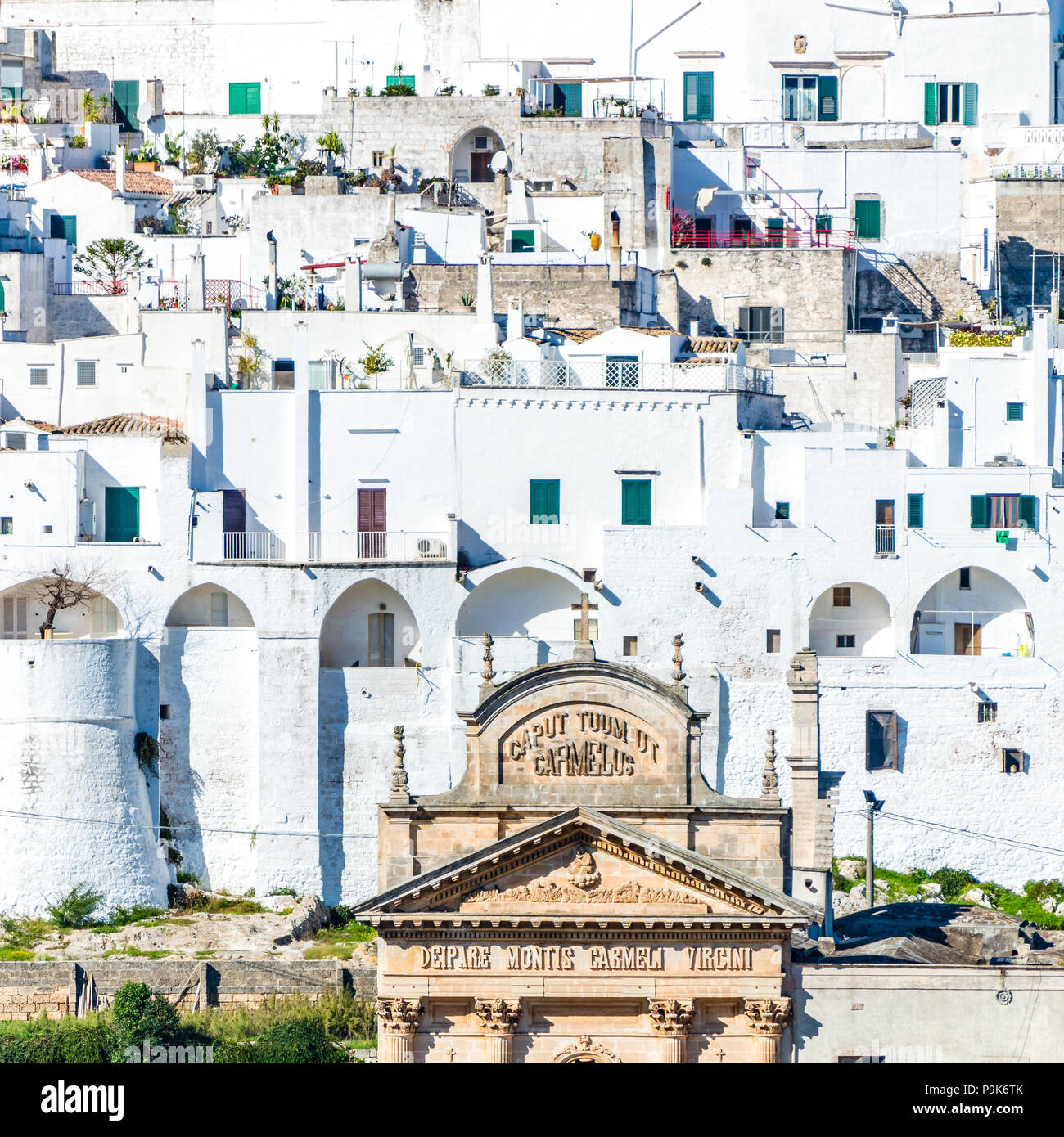The famous white houses of ostuni in italy hi-res stock photography and ...