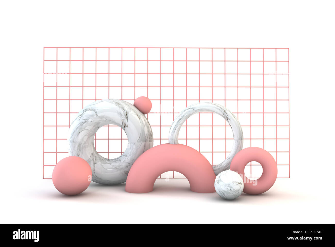 Abstract minimal primitive shape composition. Product presentation ...