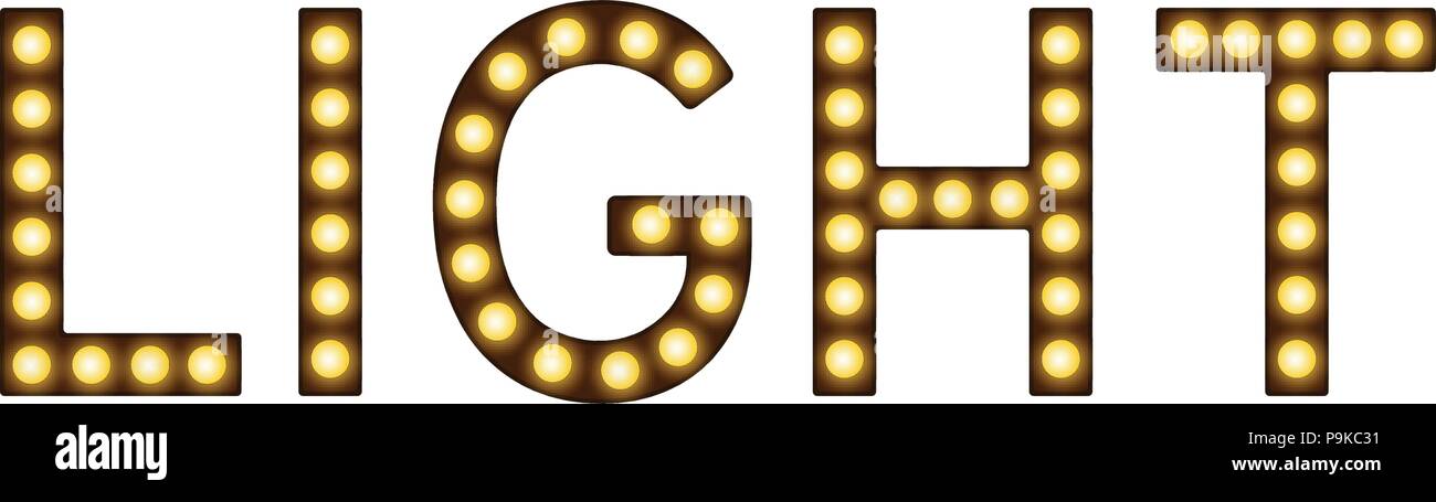 Light letters hi-res stock photography and images - Alamy