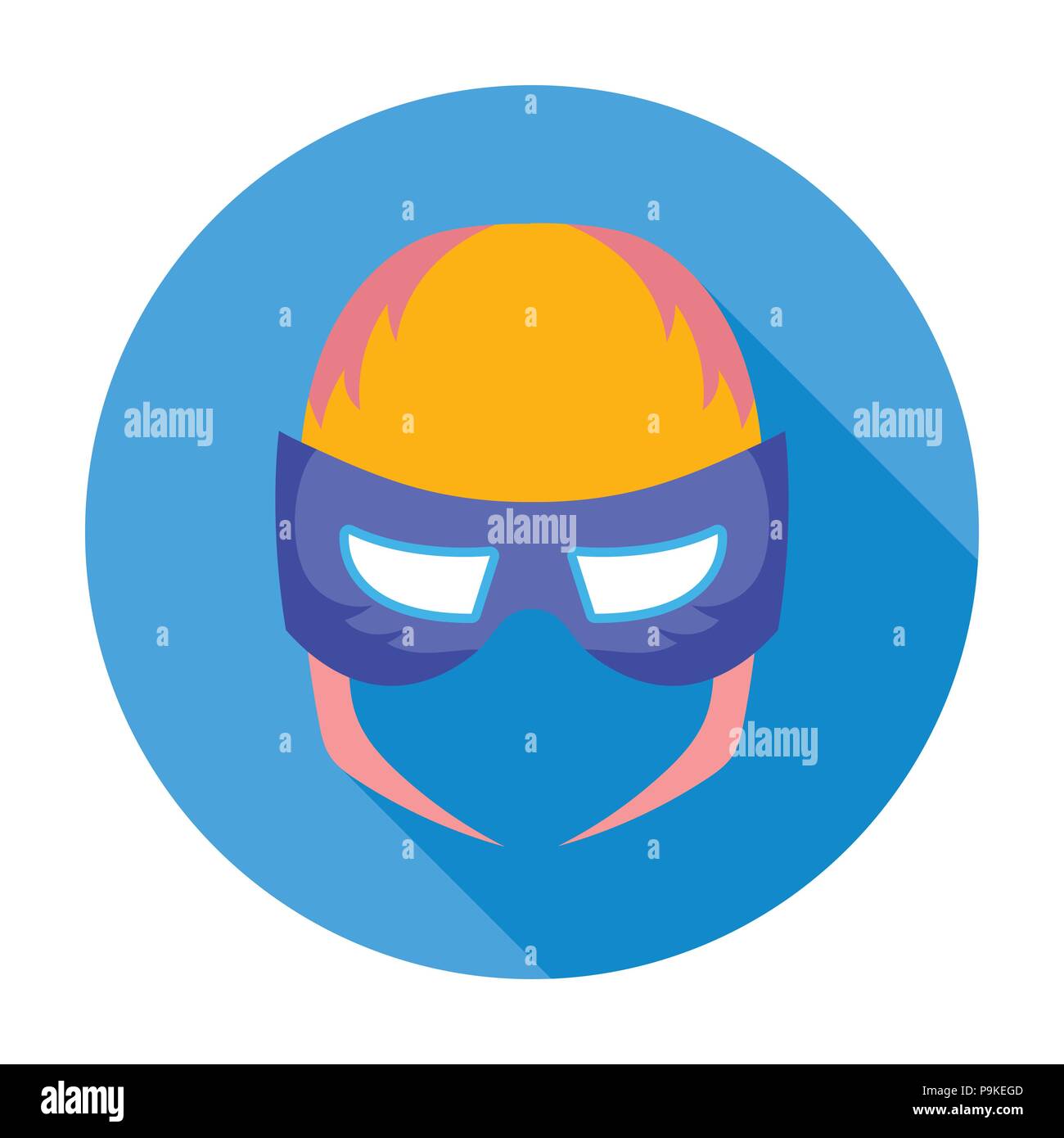 Full head mask icon in flat style isolated on white background ...