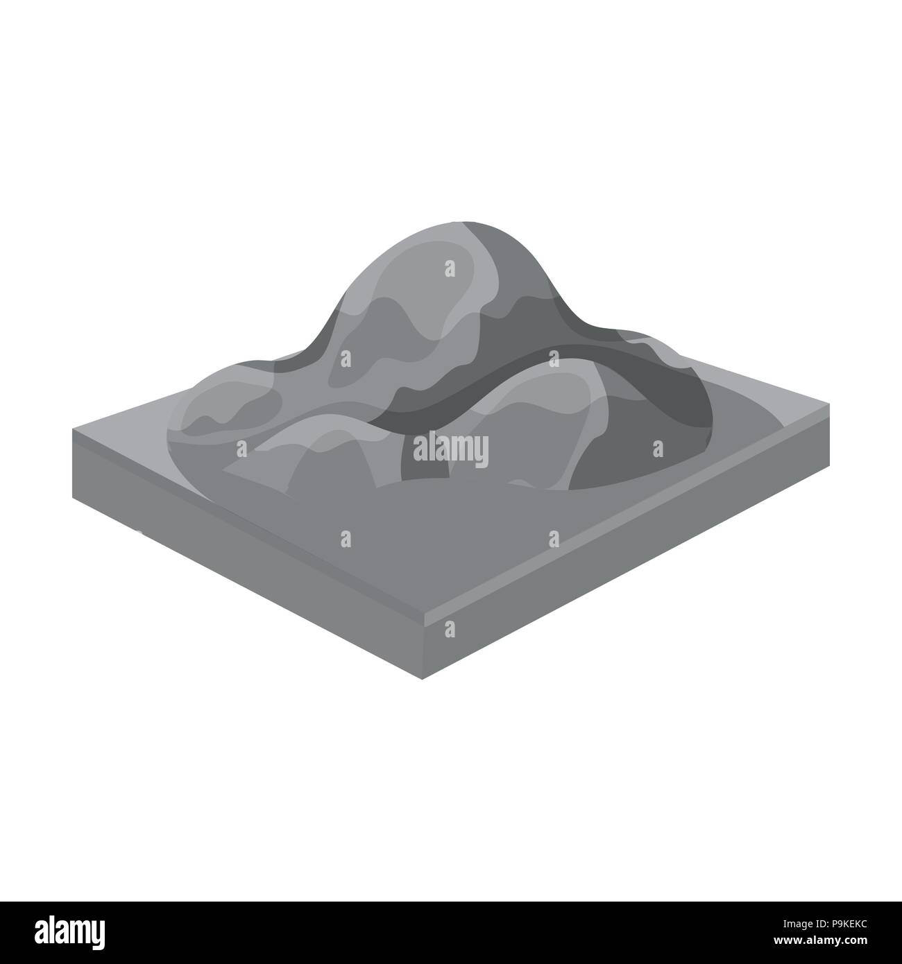 Mountains, rocks and landscape. Relief and mountains single icon in ...