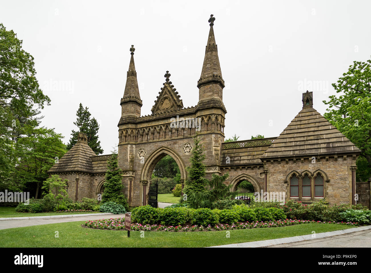 the famous Forest Hills Cemetery in Boston MA, United States Stock ...