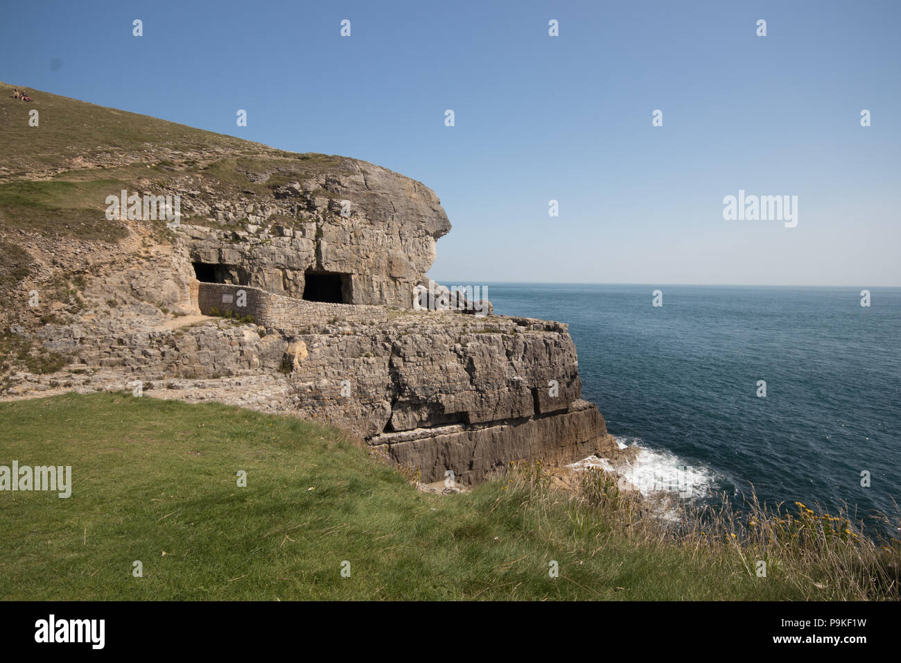 Tilly Whim Caves, Durlston Country Park near Swanage, Dorset, UK Stock ...