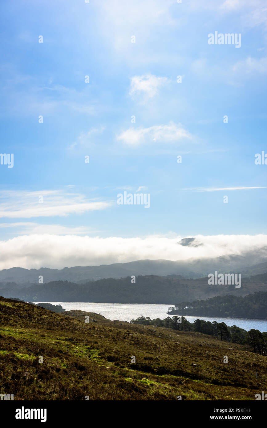 Scottish landscape. Beautiful sky above Scotland. Waterscenic Stock ...