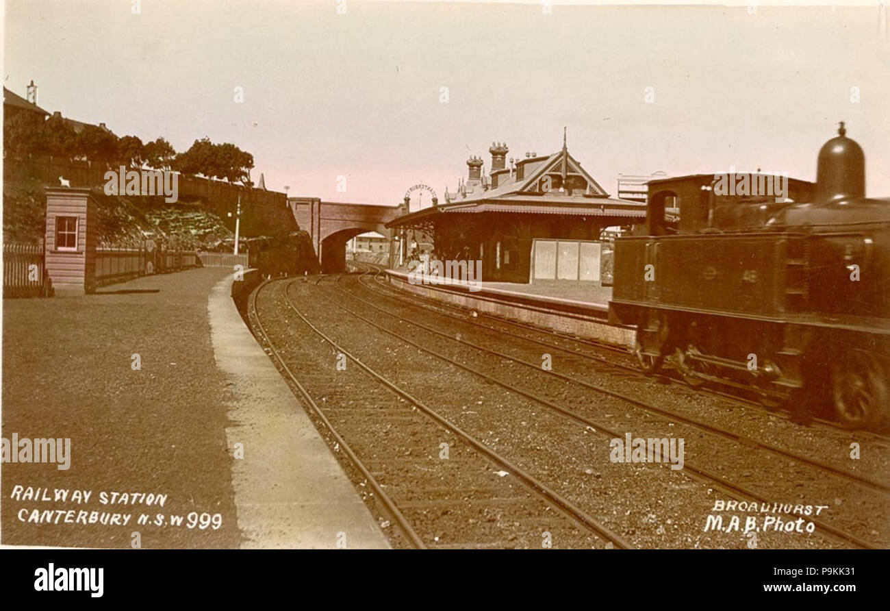 277 SLNSW 796184 Railway station Canterbury Stock Photo - Alamy