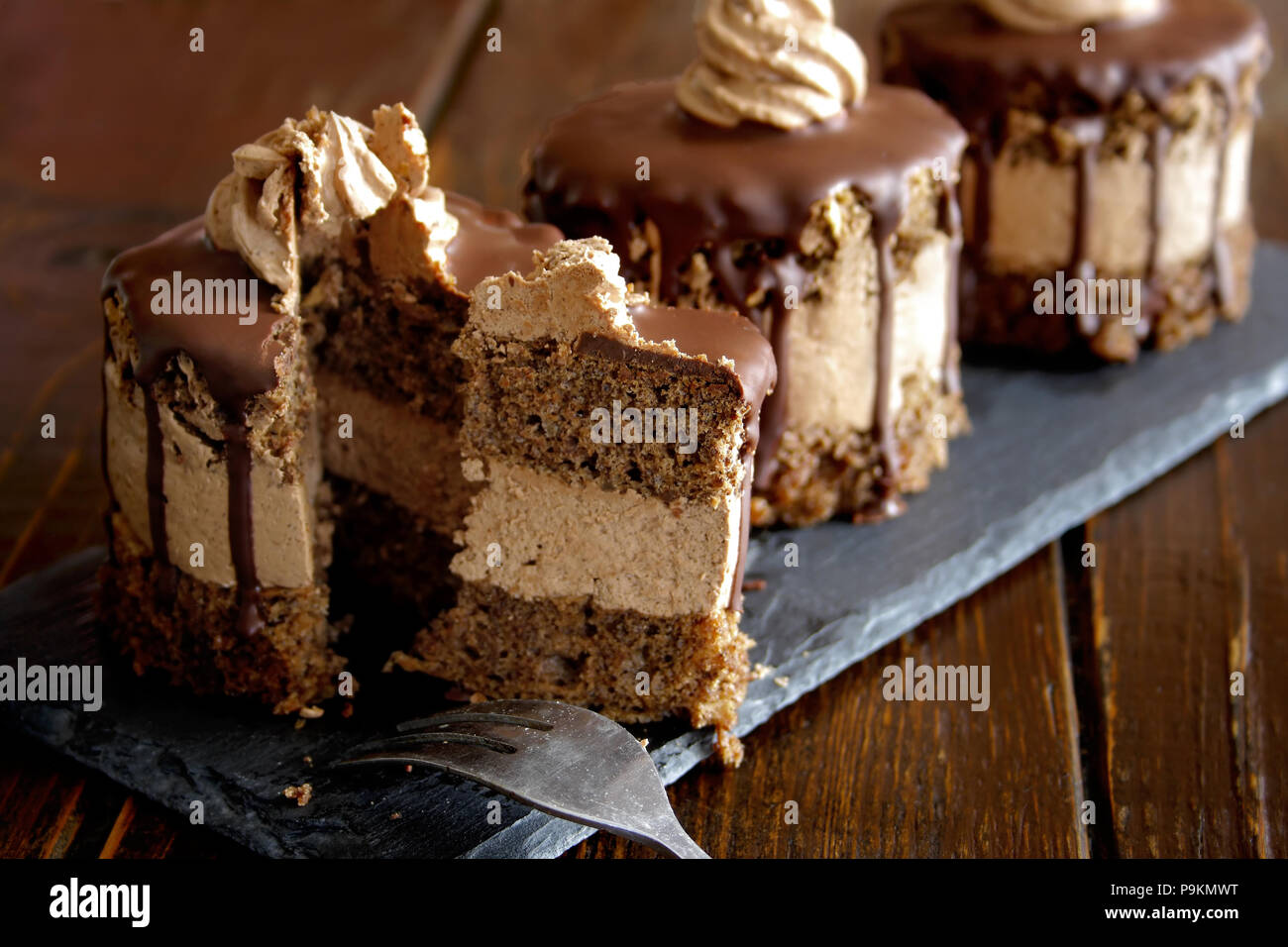 Mini chocolate cakes Stock Photo - Alamy