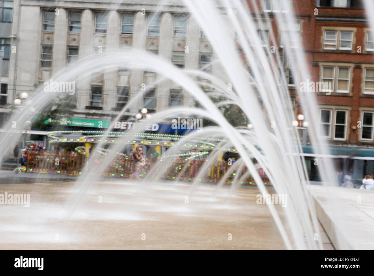Nottingham old market square water feature hi-res stock photography and ...