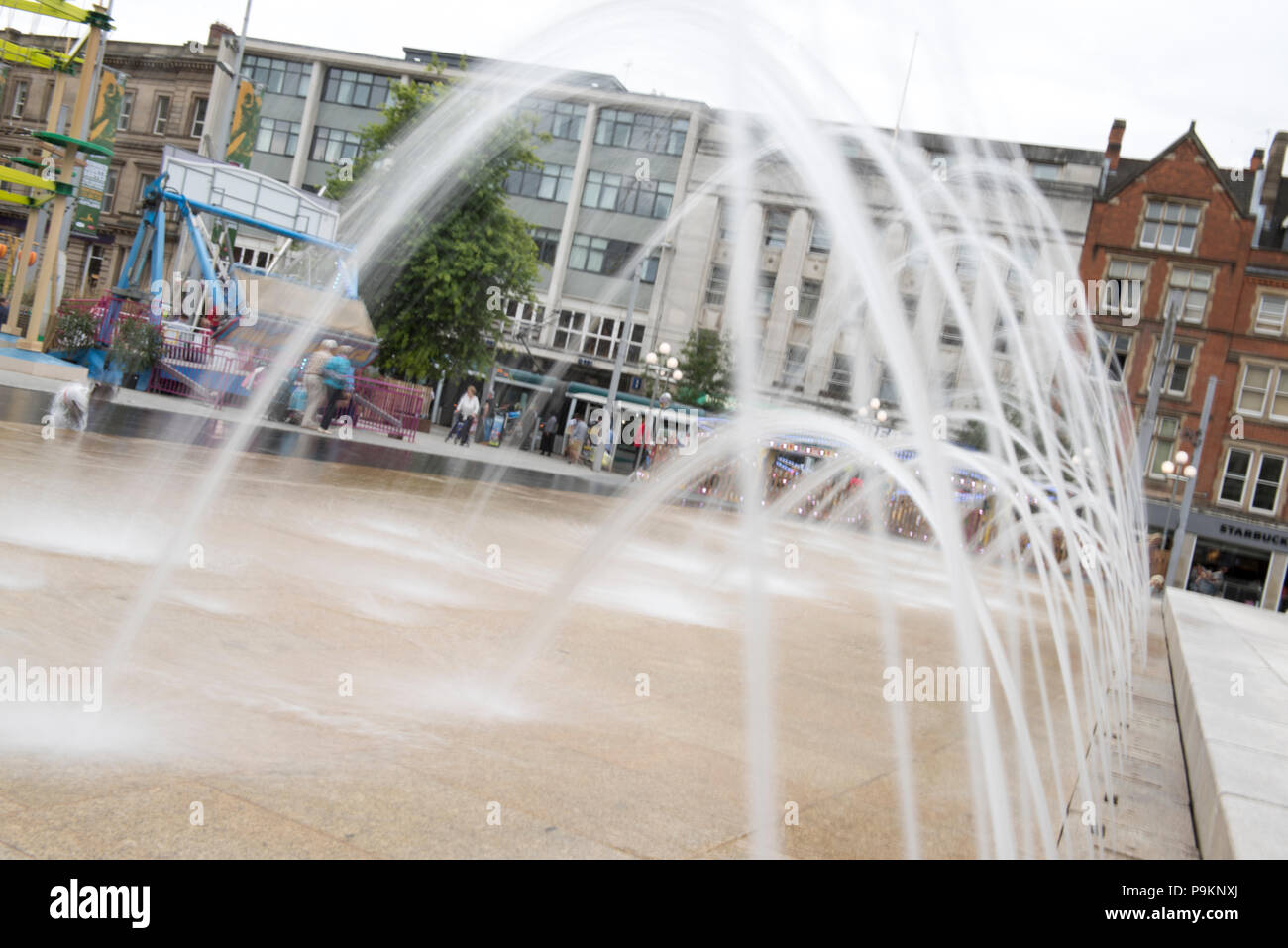Nottingham old market square water feature hi-res stock photography and ...