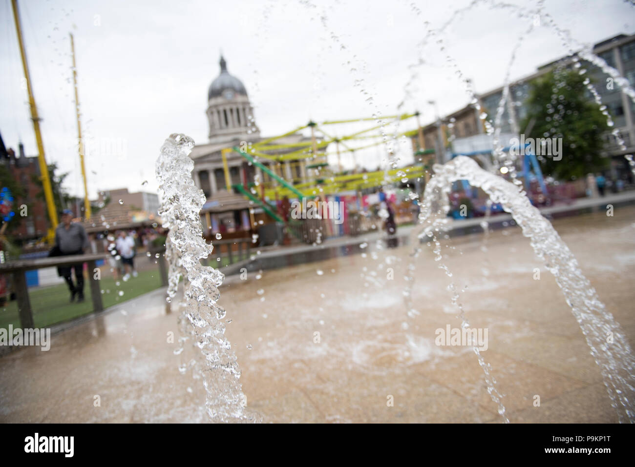 Nottingham old market square water feature hi-res stock photography and ...