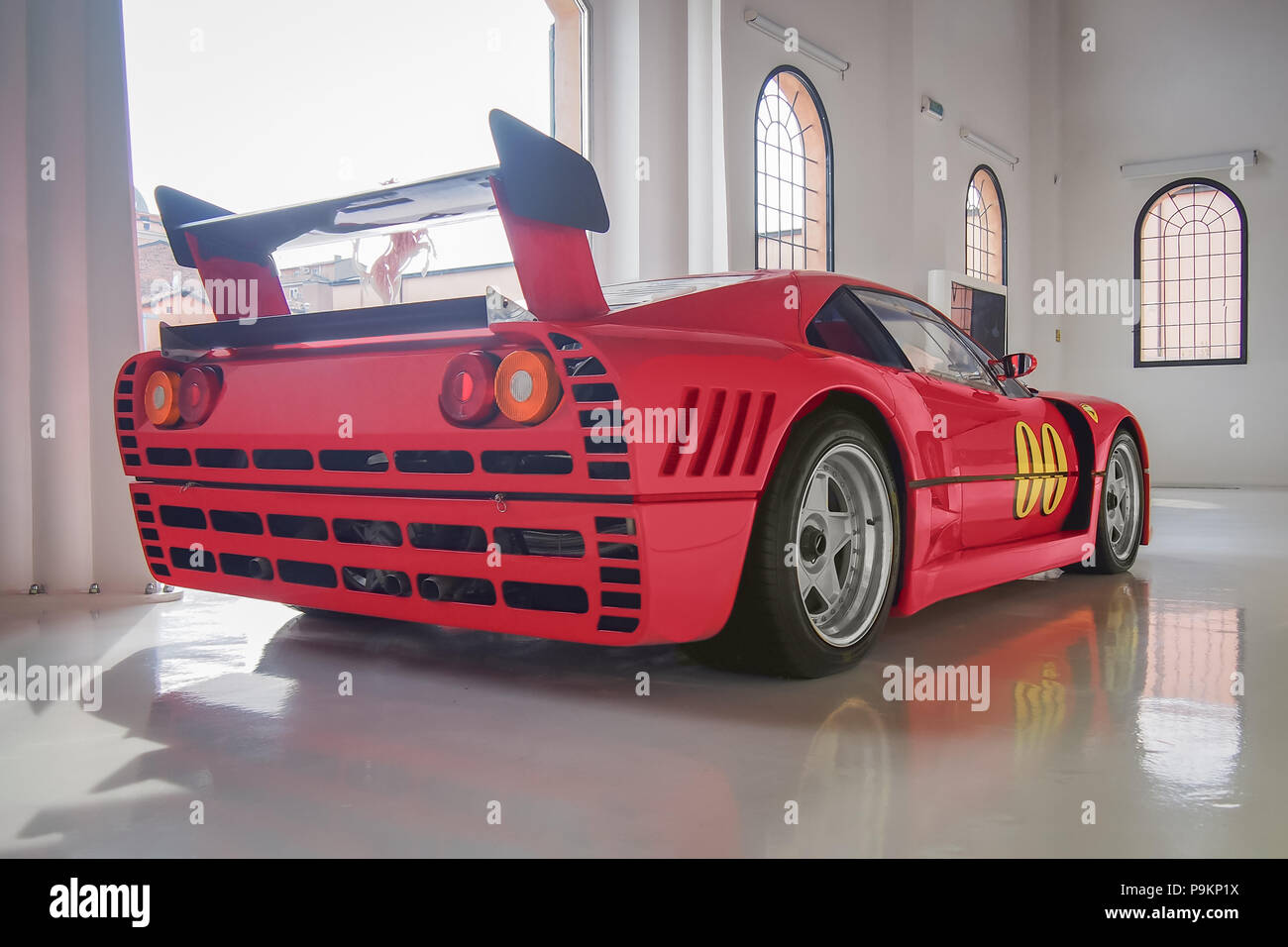 MODENA, ITALY-JULY 21, 2017: 1985 Ferrari GTO Evoluzione (rear view) in ...