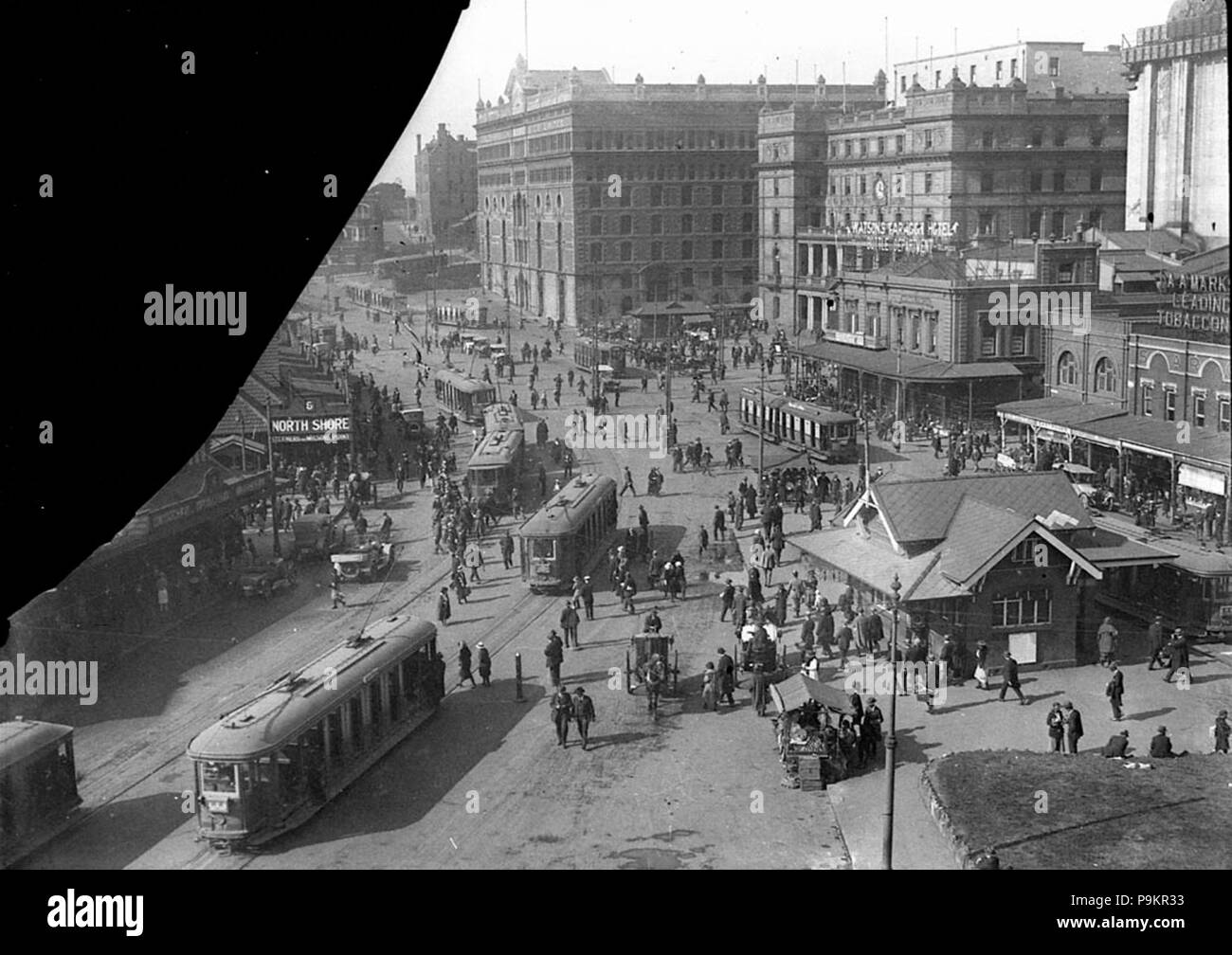 Street view ferry building Black and White Stock Photos & Images - Alamy