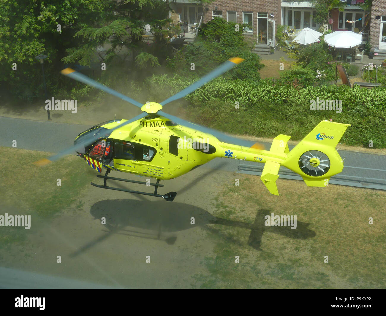 Rietland park, Amsterdam, the Netherlands -July 18 2018: emergency ...