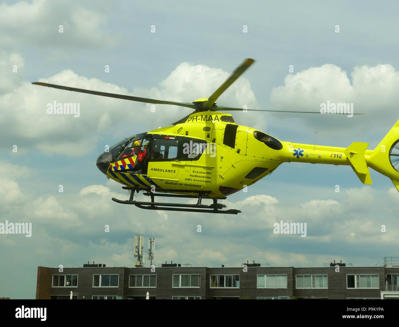 Rietland park, Amsterdam, the Netherlands -July 18 2018: emergency ...