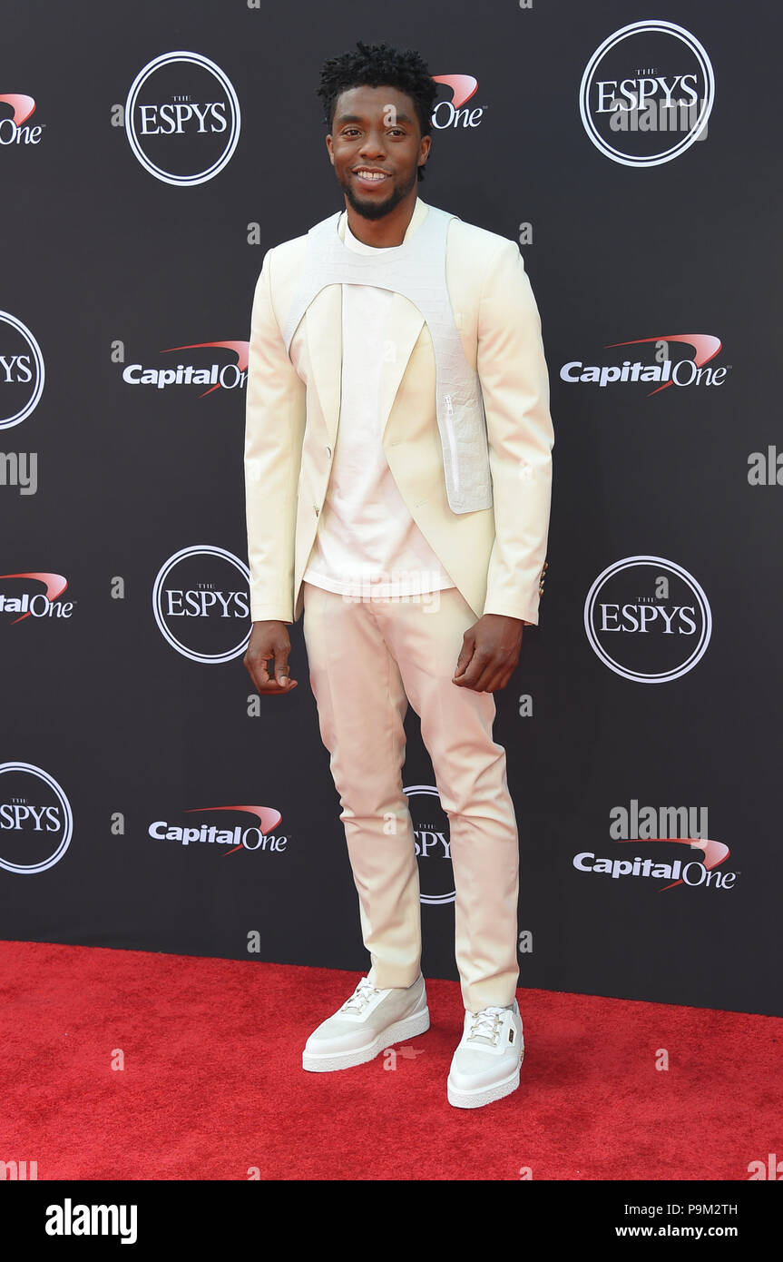 Los Angeles, California, USA. 18th July, 2018. Chadwick Boseman arrives ...
