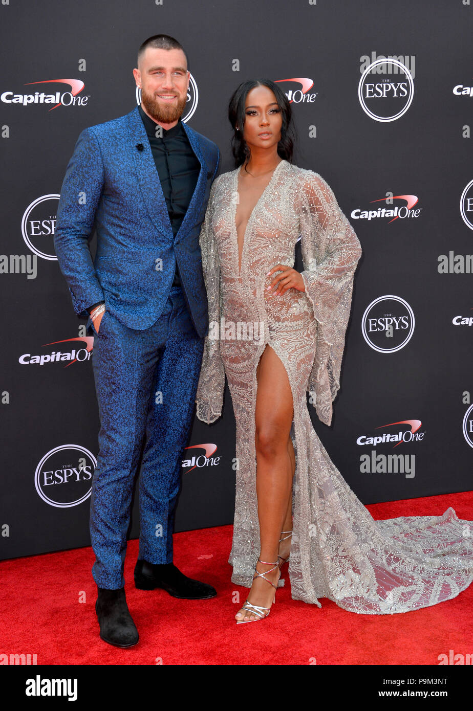 Los Angeles, California, USA. 18th July, 2018. Travis Kelce & Kayla ...