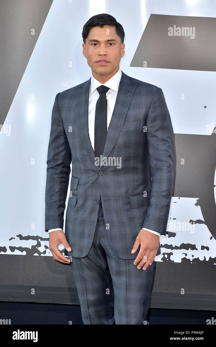 Martin Sensmeier at the premiere of the movie 'The Equalizer 2' in the ...