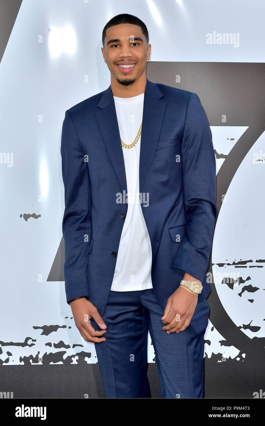 Los Angeles, USA. 17th July, 2018. Jayson Tatum at the premiere of the ...