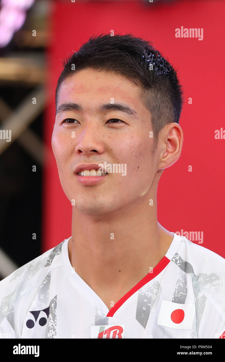 Kanta Tsuneyama (JPN), JULY 19, 2018 - Badminton : Press conference ...