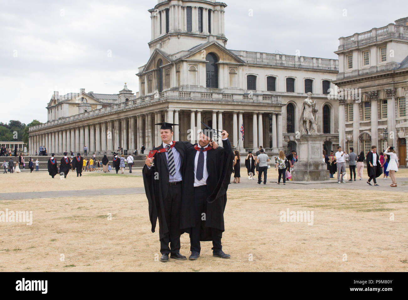London UK. 19th July 2018 . Students from the University of Greenwich ...