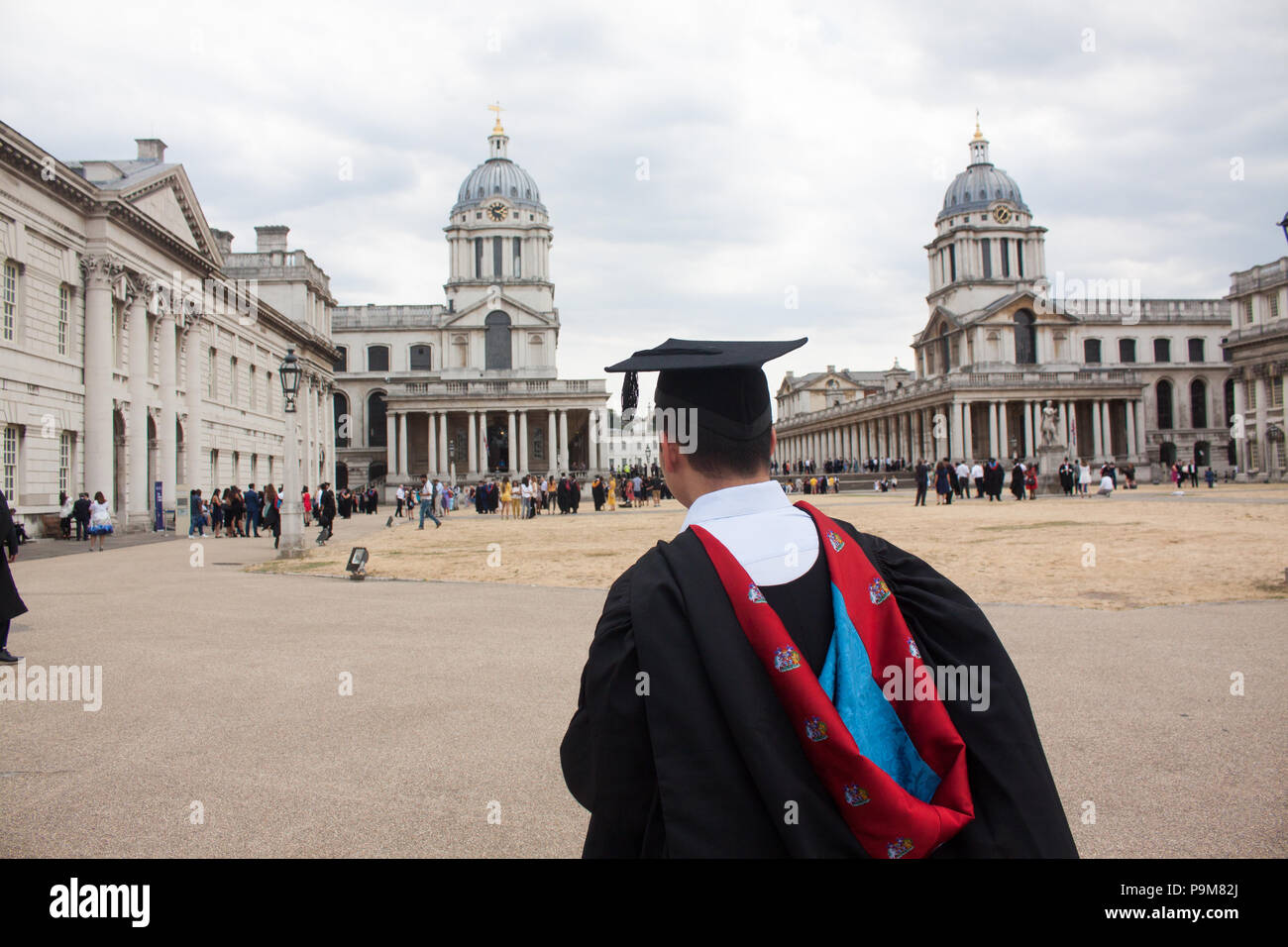 London UK. 19th July 2018 . Students from the University of Greenwich ...