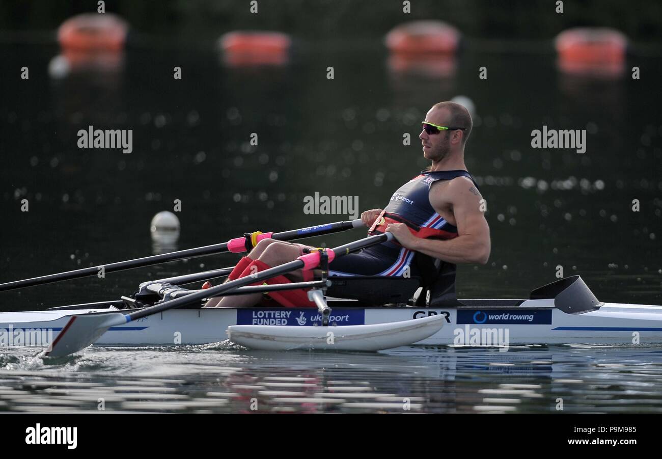 Redgrave Pinsent Rowing Lake, UK. 19th July 2018. Andy Houghton (PR1 ...