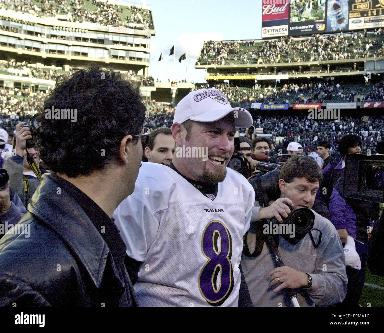 Oakland, California, USA. 14th Jan, 2001. Oakland Raiders vs. Baltimore ...
