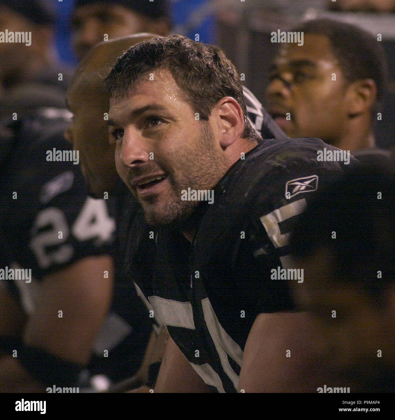Oakland, California, USA. 12th Jan, 2002. Oakland Raiders linebacker ...