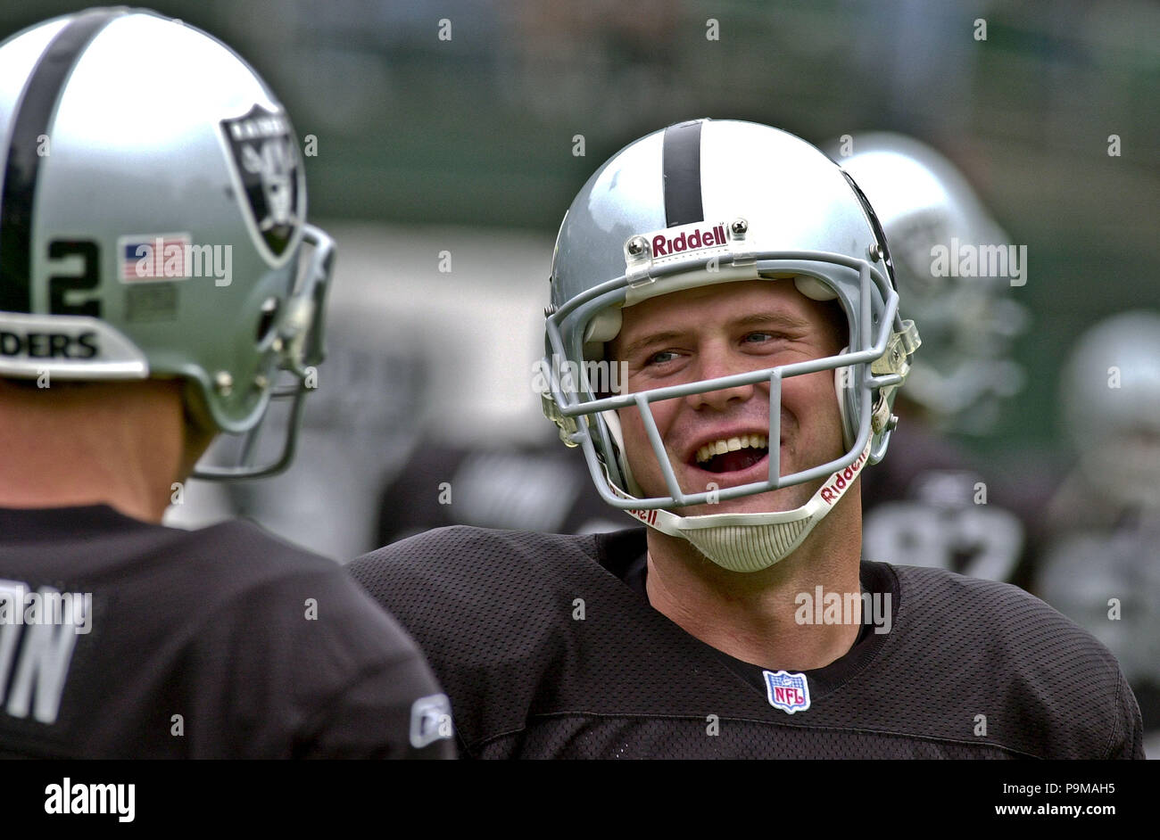 Oakland, California, USA. 7th Oct, 2001. Oakland Raiders punter Shane ...