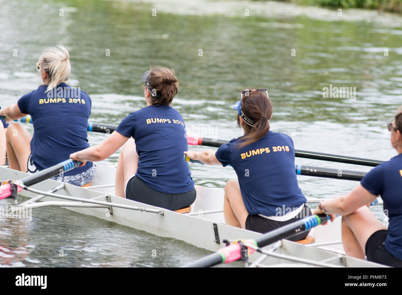 Cambridge uk, 2018-07-19, Rowers were competing in the Town Bumps on ...