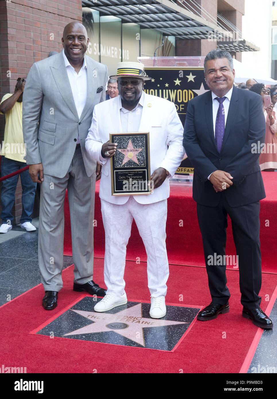 Los Angeles, California, USA. 19th July, 2018. Magic Johnson and George ...