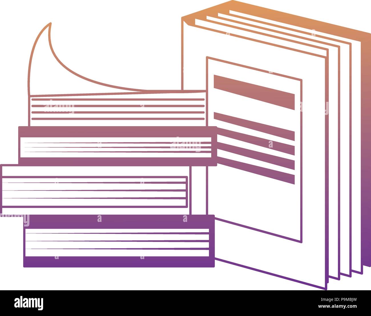 academic books over white background, vector illustration Stock Vector ...
