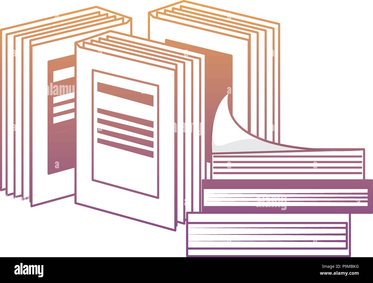academic books over white background, vector illustration Stock Vector ...