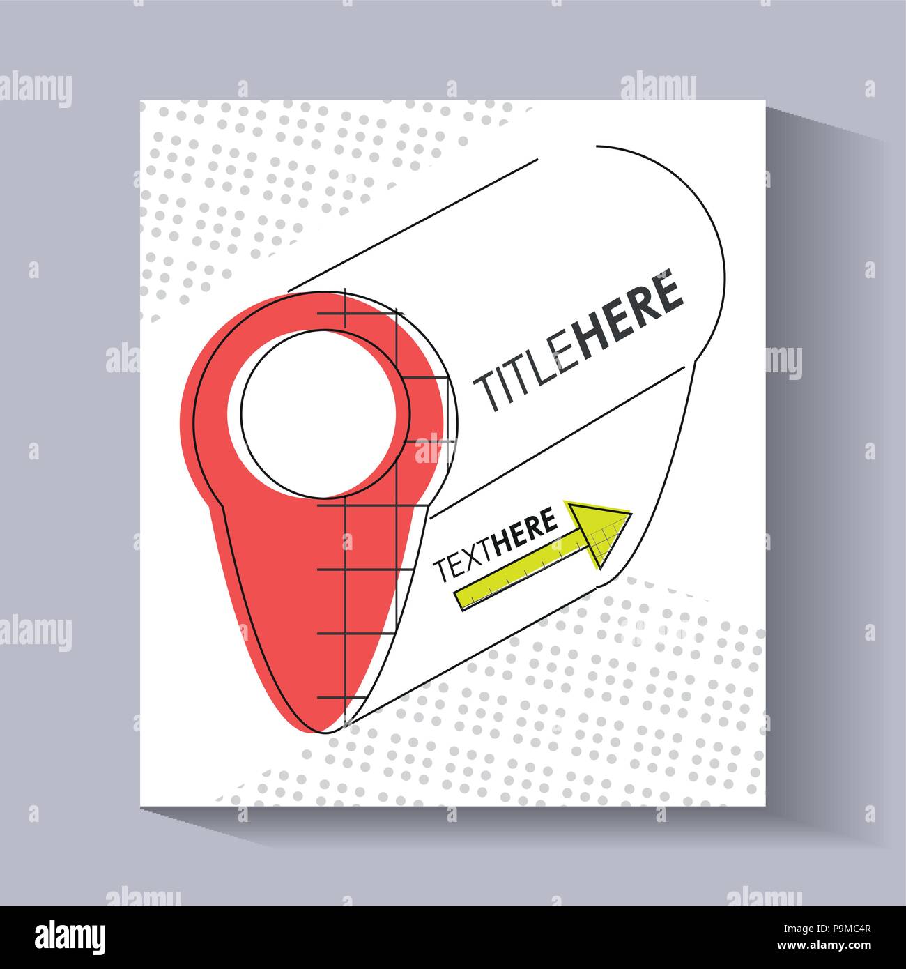 template infographic with pin location figure vector illustration ...