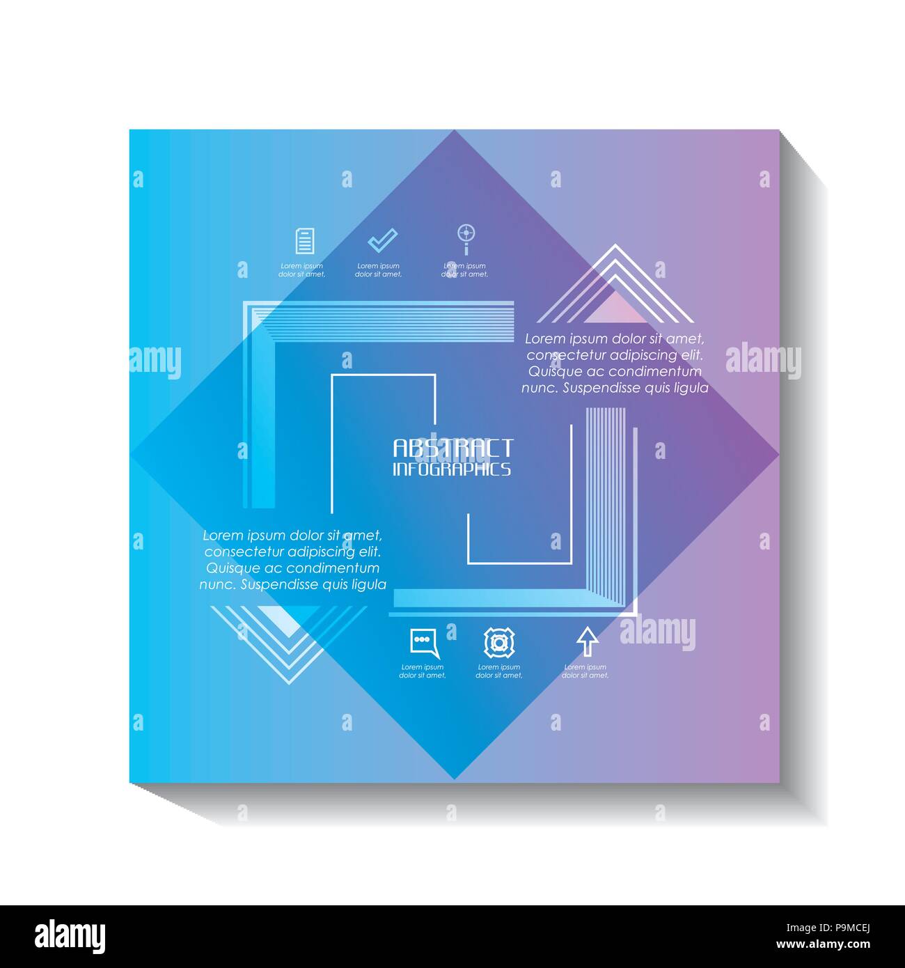 template infographic with figures geometrics vector illustration design ...