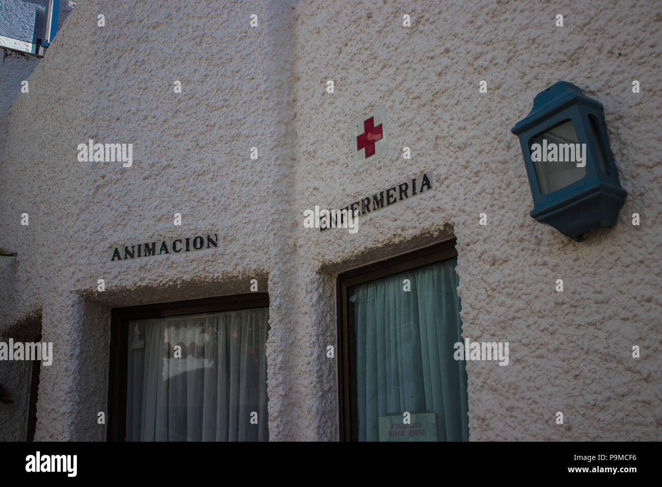 Medical area in a Spanish resort Stock Photo - Alamy