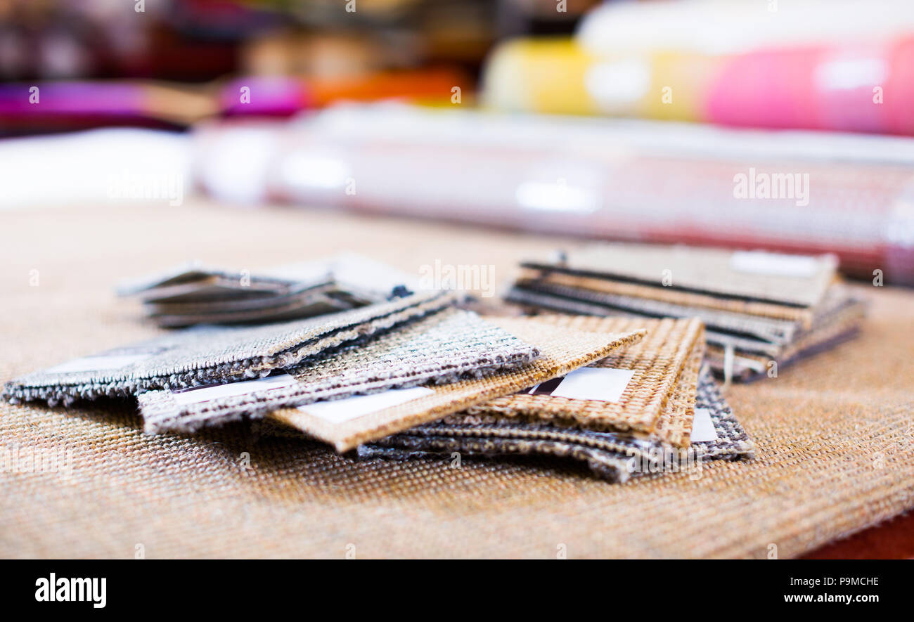 beauty color straw samples selling in the store home goods Stock Photo ...