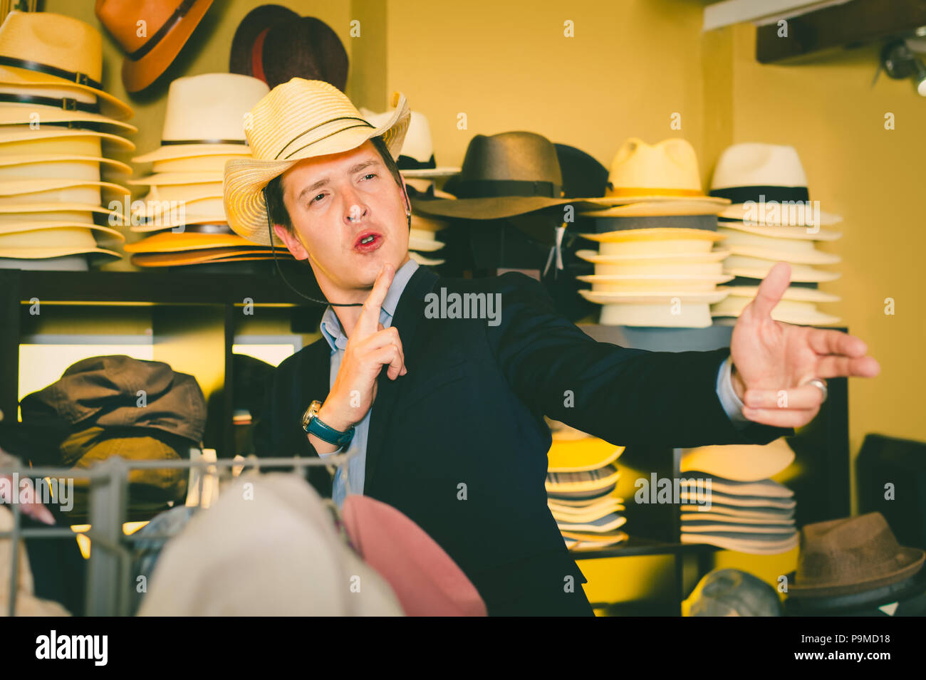 Try on hat hi-res stock photography and images - Alamy