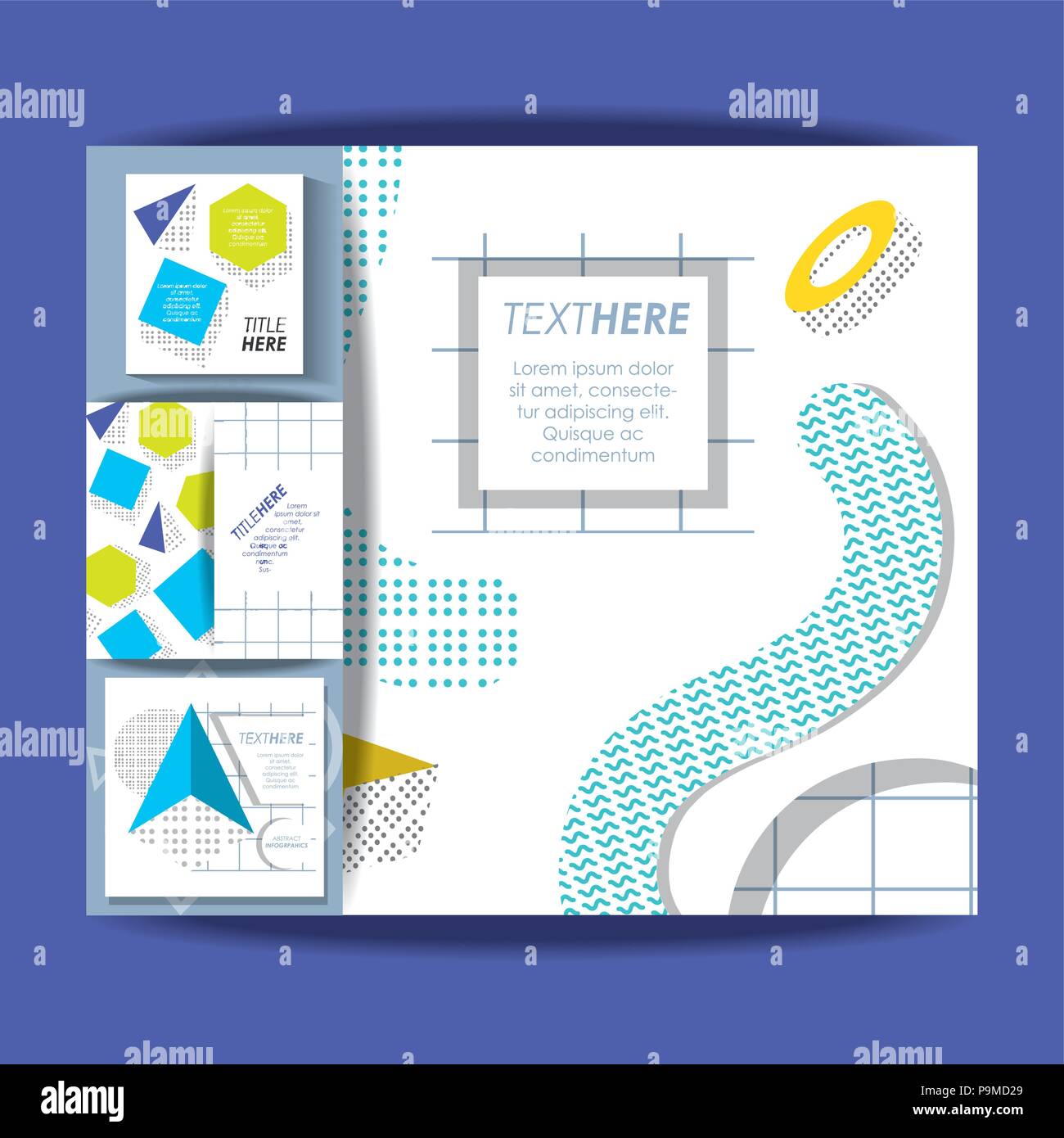 template infographic with figures geometrics vector illustration design ...
