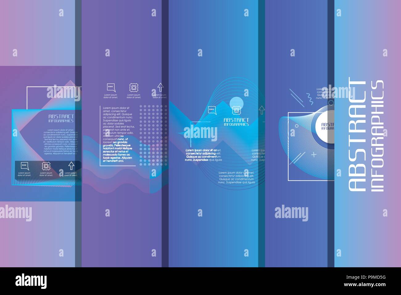 template set infographic with figures geometrics vector illustration ...